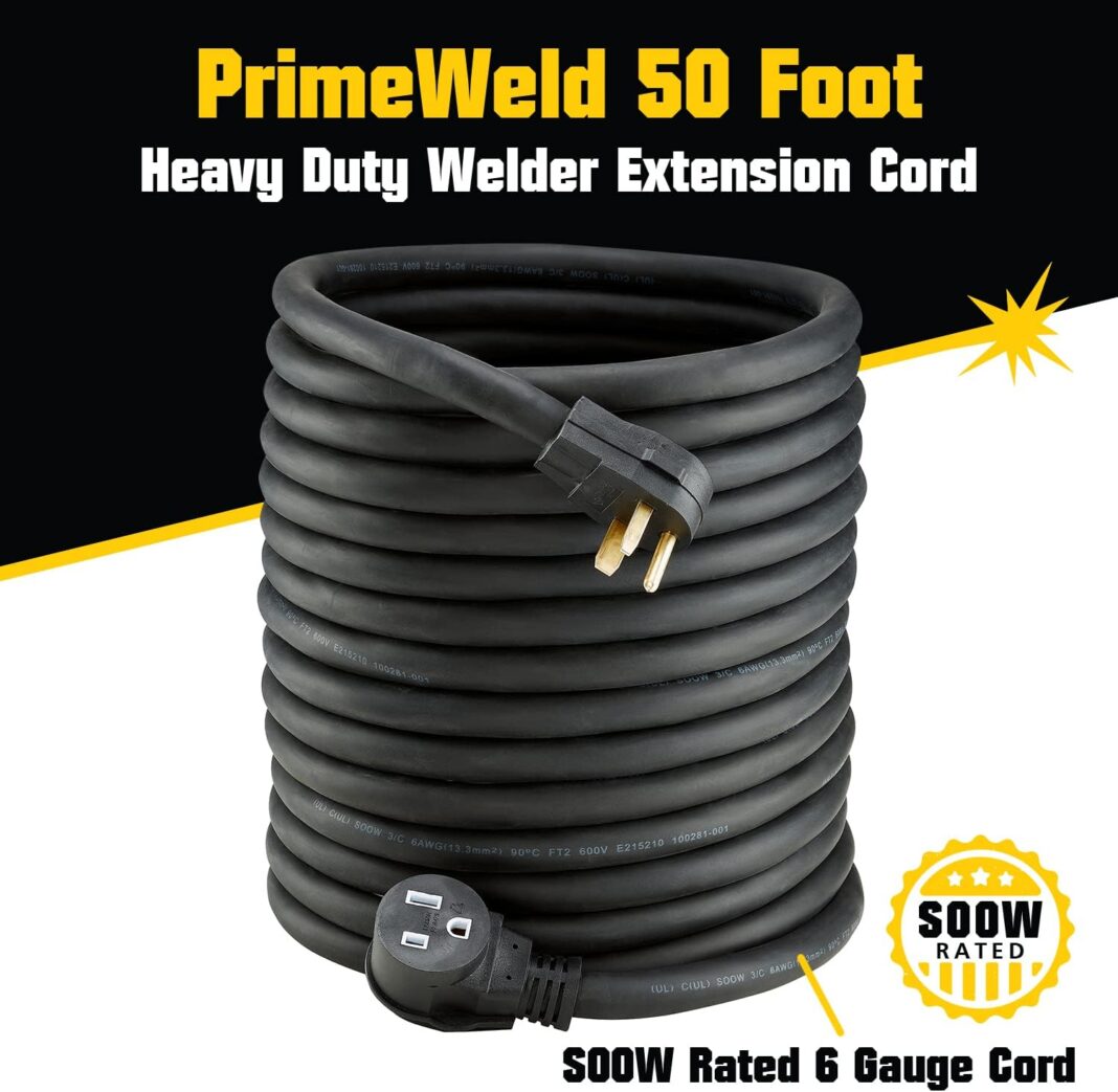 PrimeWeld 6 Gauge 50ft Welder Extension Cord review | Ricky's Welding ...
